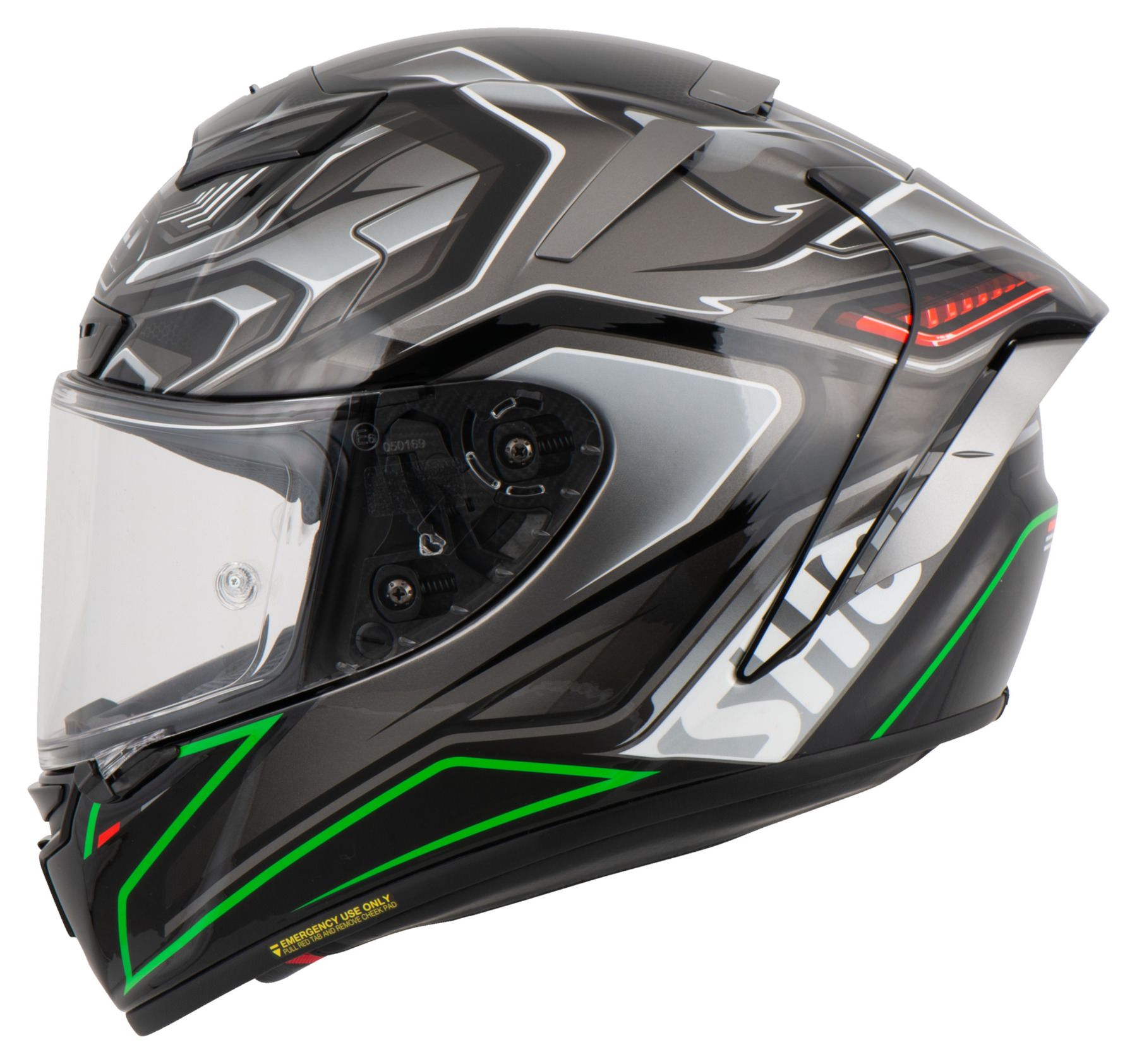 קסדה X-SPIRIT 3 AERODYNE אפור ירוק - SHOEI | דור אופנועים