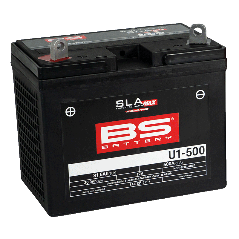 מצבר BS BATTERY – SLA U1-500 MAX (FA) (אחריות לשנה) | דור אופנועים